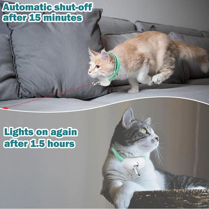 🔥Automatic Cat Laser Collar – Smart Interactive Hands-Free Laser Toy t ...